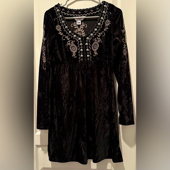 Roper | Dresses | Roper Brand Long Sleeve Crushed Velvet Aline Dress ...
